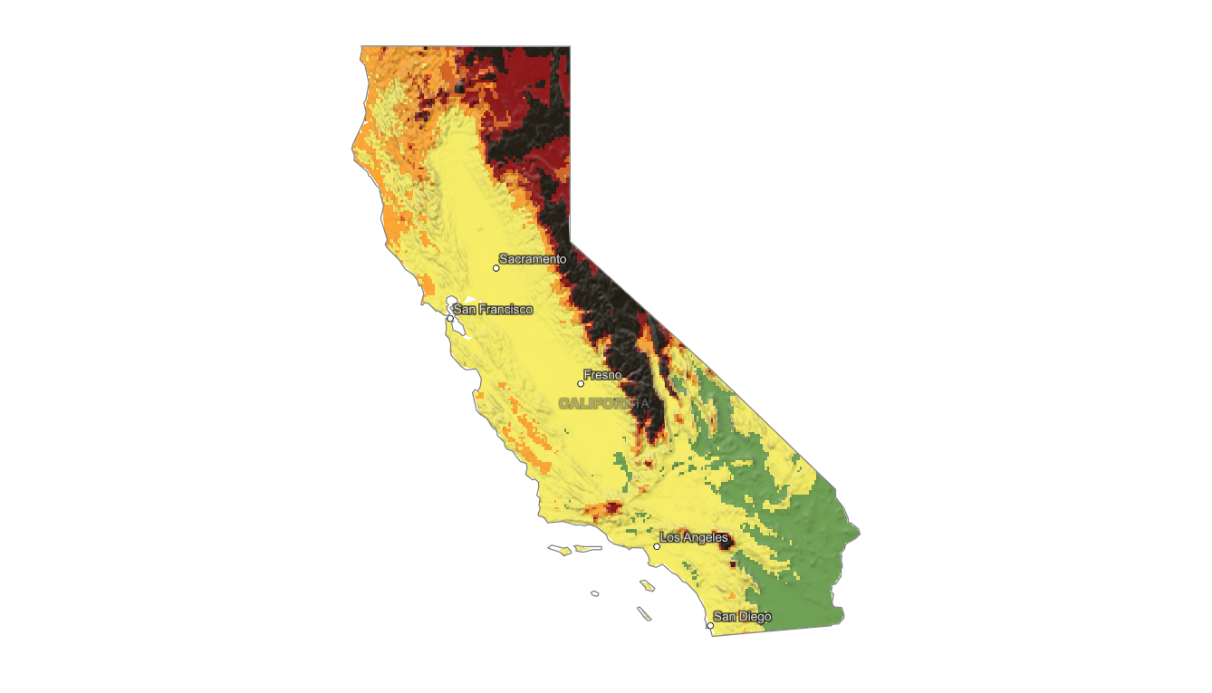 California Fall Foliage Map